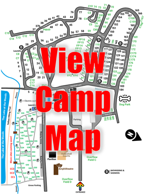 Camp Map & Site Descriptions | The Woods Camping Resort